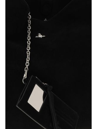 Vivienne Westwood Lottie Suede Shoulder Bag - Black