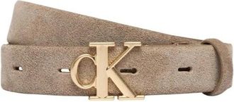 Calvin Klein Femme, Accessoires, Beige, Taille: ONE Size Suede Textured Slim Belt