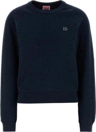 Kenzo Femme, Pulls, Bleu, Taille: 38 FR Logo Patch SweaT-shirt