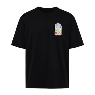 Casablanca Homme, Tops, Noir, Taille: XS Tshirt Tennis Landscape