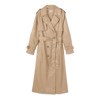 Oltre Long Trench Coat - - Coats - Damen - Beige - XL