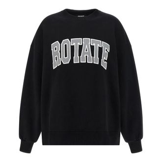 Rotate Rotate Birger Christensen, Femme, Sweatshirts et sweats à capuche, Noir, Taille: 38 FR Heavy Sweat Crewneck