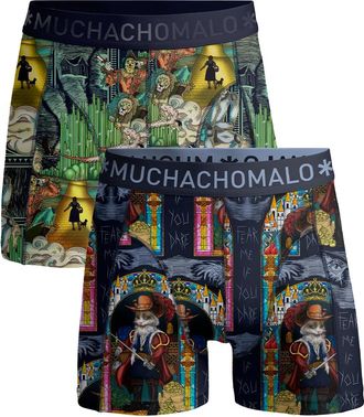 Muchachomalo Herren Boxershorts, Baumwoll Herrenunterw&auml;sche, Multipack 2er Pack, Boxershorts mit Print, Klassische Passform, mit elastischem Bund