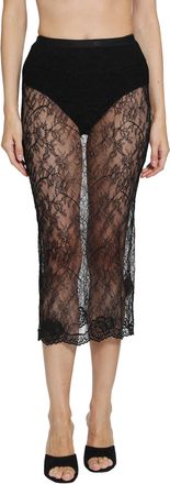 Valentino Lace Midi Skirt