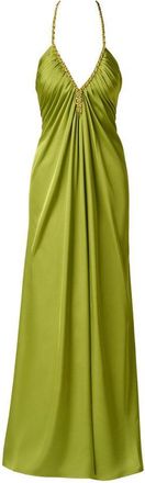 Adrianna Papell Abendkleid Stretch Satin Long Dress Dramatisches, drapiertes Satinkleid mit Neckholder