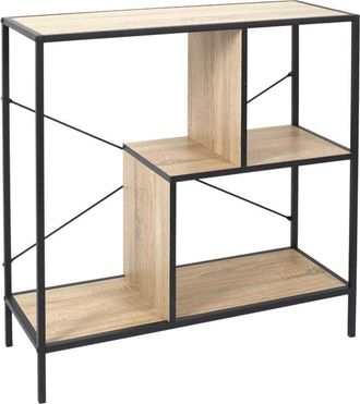 The Home Deco Factory The Home Deco Factory - Etag&egrave;re design 80x30x79,5 cm noir et naturel - roumi