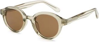 Generic Lunettes De Soleil Rondes D&eacute;coratives For Photos De F&ecirc;te, Hommes Et Femmes, Style Plage Et Vacances.(Brown)