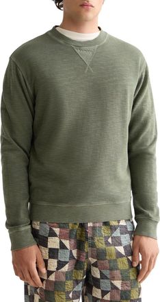 Scotch & Soda Herren Garment Dye Structured Crewneck Sweatshirt, Thymian 300, S