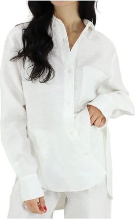 Kaos Kaos, Femme, Blouses et Chemises, Blanc, Taille: 46 FR Camicia Over
