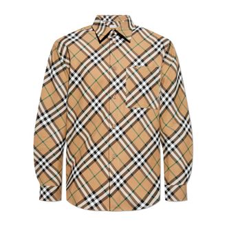 Burberry Hemd mit Karomuster - - Shirts - Herren - Beige - L