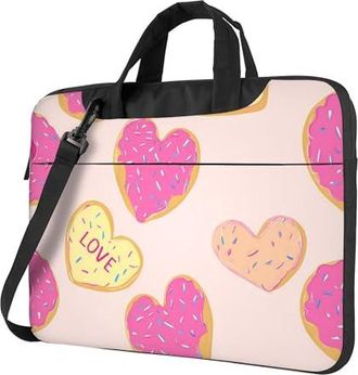 Generic Heart Cake Sac pour ordinateur portable de 15,6, housse de protection antichoc pour ordinateur portable de 15,6, motif donut rose, pour homme et femme