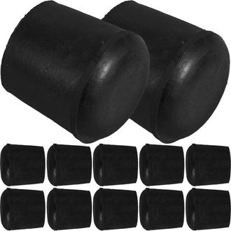 Holibanna 12 St&uuml;ck Stuhlbeinschoner aus Verschlei&szlig;festem Gummi Halbkugelf&ouml;rmige M&ouml;belbein&uuml;berz&uuml;ge Bodenschutz gegen Kratzer Ger&auml;uschd&auml;mpfend Werkzeuglos Montier
