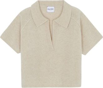 Kujten Kujten, Femme, Tops, Beige, Taille: 40 FR Polo Chemises