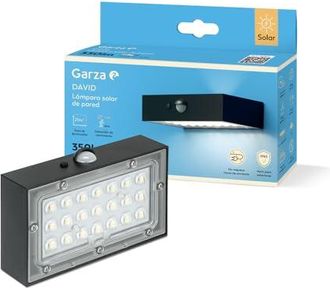 Garza 4000K LED-Solar-Außenwandleuchte - Duale Beleuchtung 140º-70º, 35 Stunden Autonomie, Bewegungssensor, IP65, 25 m² Abdeckung, minimalistisches Design f