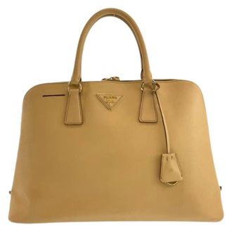 Prada Pre-owned Cuir sacs-prada - Femme - Pre-owned - Beige - Taille: ONE Size