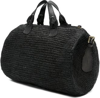 Ibeliv Woven Raffia Tote Bag - Black