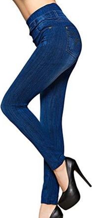 Onsoyours Imprim&eacute;es Sport Yoga Entra&icirc;nement Gym Fitness Exercice Athl&eacute;tique Pantalon Slim Jeans Combinaisons Short Collants Leggings Knickerbockers I Bleu Mediu
