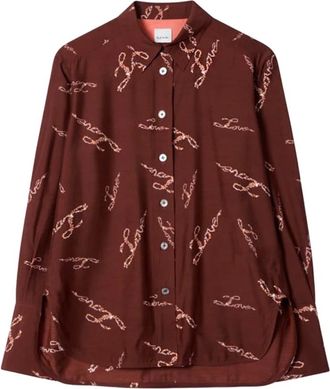 Paul Smith Camicia Love Seta Mix - Femme - Blouses et Chemises - Brun - Taille: 40 FR