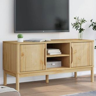 vidaXL Vidaxl - TV-Schrank floro Wachsbraun 114x43x55 cm Massivholz Kiefer
