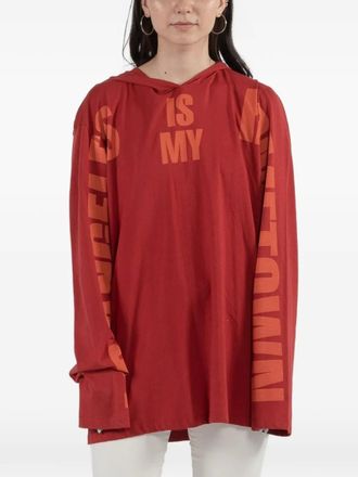 Faith Connexion hooded long-sleeve hoodie - Rot