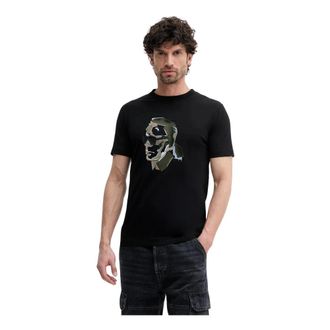 Karl Lagerfeld Logo T-Shirt - - Tops - Herren - Schwarzk - M