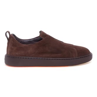 Santoni Slip-On Wildleder Sneaker - - Shoes - Herren - Braun - 40 EU