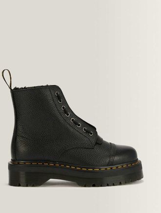 Dr. Martens Nappa Leder Sinclair Fl 8-&Ouml;sen Milled Nappa Schn&uuml;rstiefel in Schwarz, Gr&ouml;&szlig;e: 36
