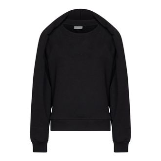 Dries Van Noten Baumwoll-Sweatshirt mit Drapierungsdetail - - Sweatshirts & Hoodies - Damen - Schwarzk - S