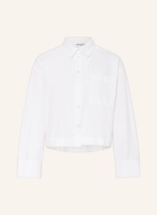 Selected Cropped-Hemdbluse weiss