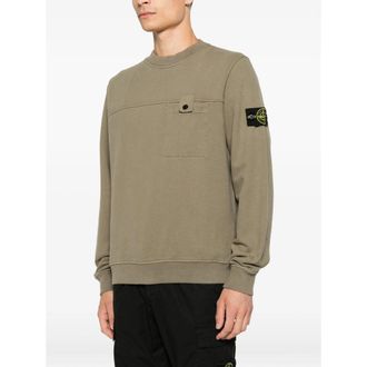 Stone Island Cotton Crew Neck Sweatshirt - Green
