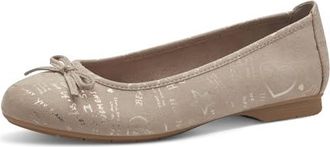 Jana Ballerines avec Noeud Vegan, Beige (Beige Print), 38 EU
