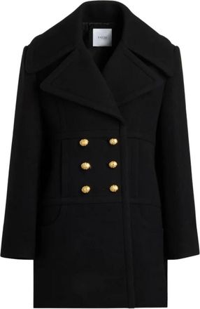 Patou Femme, Manteaux, Noir, Taille: 36 FR Single-Breasted Manteaux