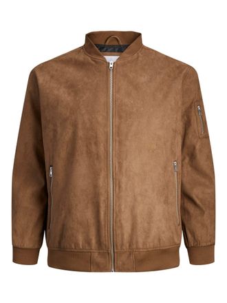 Jack & Jones PLUS JJEROCKY Faux Suede Bomber PLS