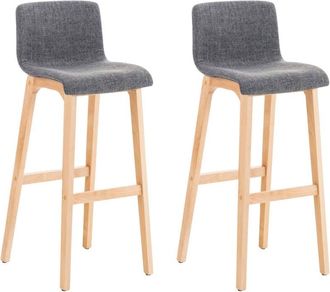 Clp R&eacute;glez 2 tabourets Hoover dans la conscience du tissu nature gris clair