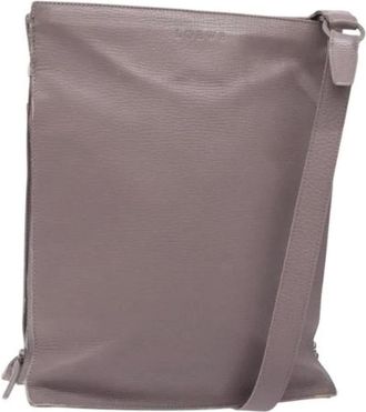 Loewe Pre-owned Cuir sacs-ports-paule - Femme - Pre-owned - Gris - Taille: ONE Size