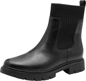 Tamaris Comfort Damen Chelsea Boots mit Rei&szlig;verschluss Wasserabweisend, Schwarz (Black), 37 EU