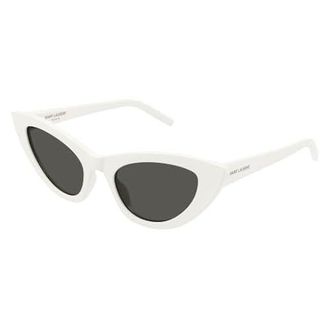 Saint Laurent Saint Laurent SL 213 Lily Lunettes de soleil pour femme, blanc-gris, 52, Blanc/Gris, 54
