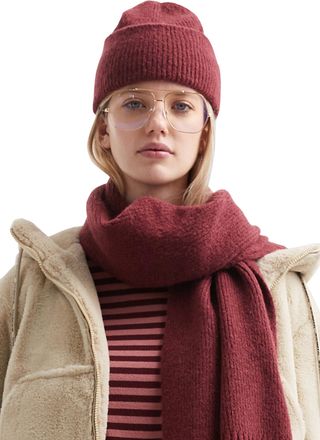 QS by s.Oliver Kuschelige M&uuml;tze mit Umschlag