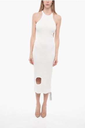 Off-white Long Dress METEOR Sleeveless With Cutout size 38