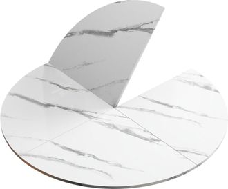 Generic Faltbare Tischplatte, große runde Faltbare Tischplatte ohne Beine, Ersatz-Tischplattes für Innen- und Außenbereich, Terrassentisch.(White,150cm/59.06i