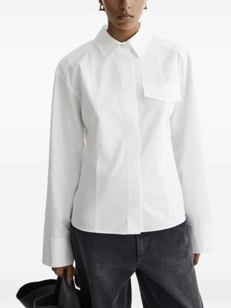 &Aacute;eron Chia buttoned shirt - Wei&szlig;