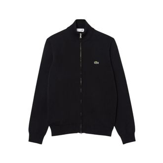 Lacoste Rei&szlig;verschluss Pullover - Stilvoll und Sportlich - - Knitwear - Herren - Schwarzk - 2XL