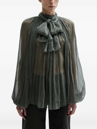 Atu Body Couture Klassische Schluppenbluse - Gr&uuml;n