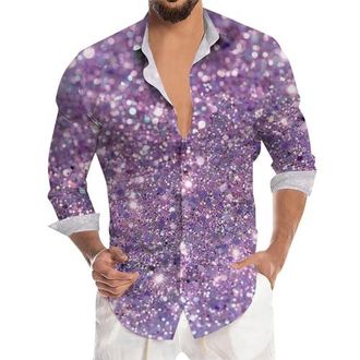 Generic Tshirt Homme, Chemise De Soir&eacute;E &agrave; Paillettes Et Sequins Manches Longues Style D&eacute;Contract&eacute; Id&eacute;Ale pour Les F&ecirc;Tes