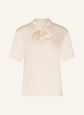 Marc Cain Schluppenbluse Im Materialmix weiss