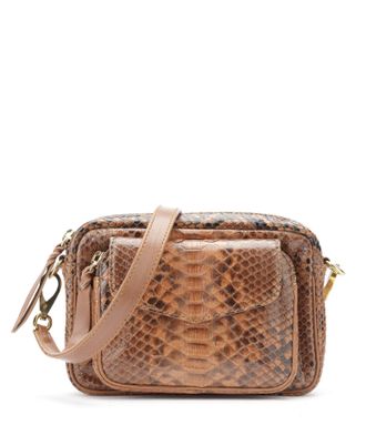 CLARIS VIROT Sac Baby Charly Python Moka