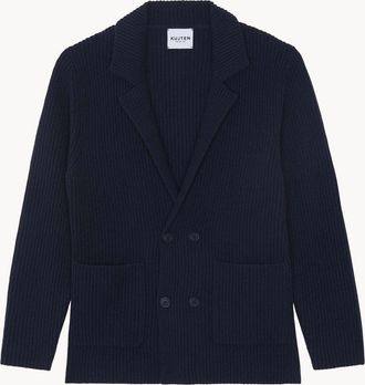Kujten Veste blazer cachemire côtes anglaises, 6 fils - Veste Martin