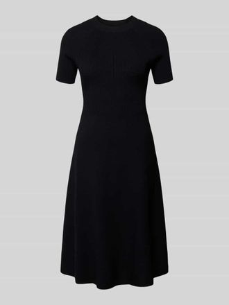 A|X Armani Exchange Knielanges Strickkleid in Ripp-Optik mit 1/2-Arm
