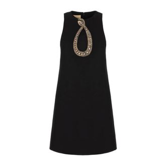 Valentino Garavani Femme, Robes, Noir, Taille: 40 FR Robe Courte Brod&eacute;e Envers Couture