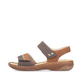 Rieker Sandales &agrave; lani&egrave;res pour femme V2860 Marron 39 EU, marron, 39 EU